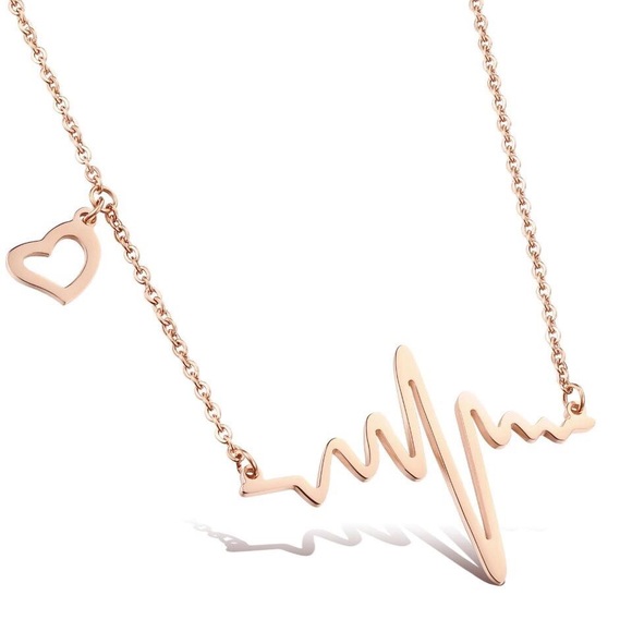 Jewelry | Heartbeat Rhythm Pendant Necklace | Poshmark